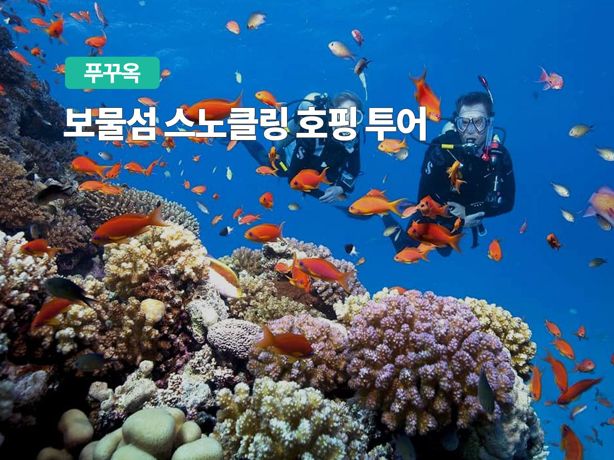 푸꾸옥 보물섬 스노쿨링 호핑투어 한국인가이드