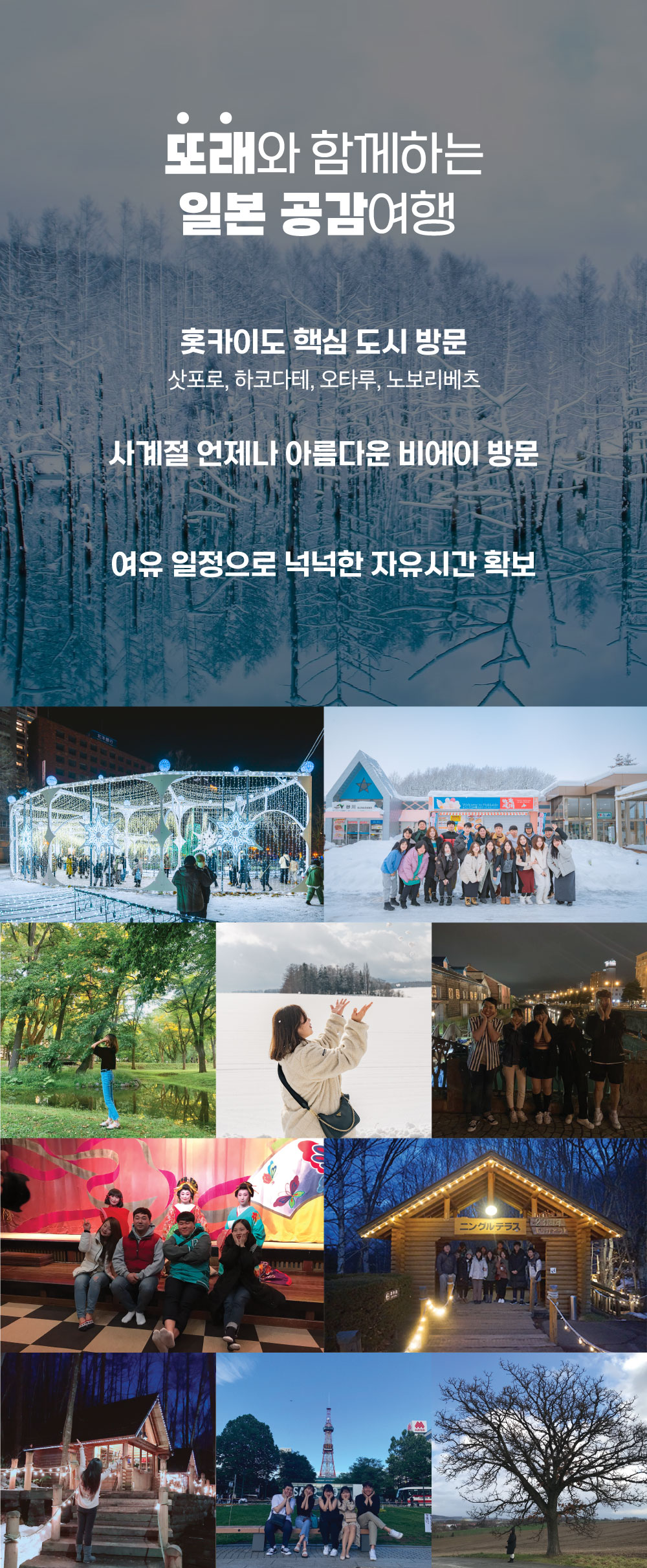 비에이 포함 홋카이도 여행 6일 겨울 삿포로비에이투어하코다테오타루일본여행